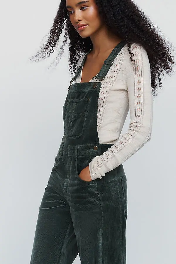 PILCRO Adi Corduroy Flare Overalls