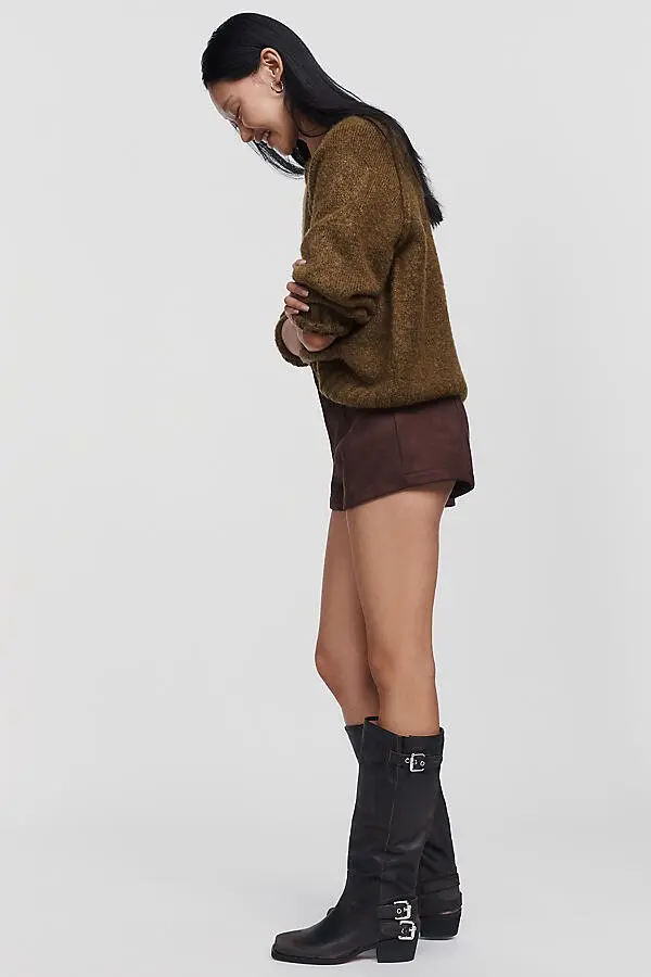 SILENT D Demi Leather Buckle Boots