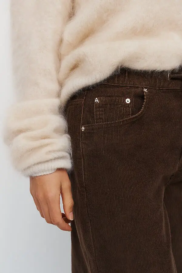ALIGNE Alicia 1% Cotton Corduroy Trousers Pants - Brown