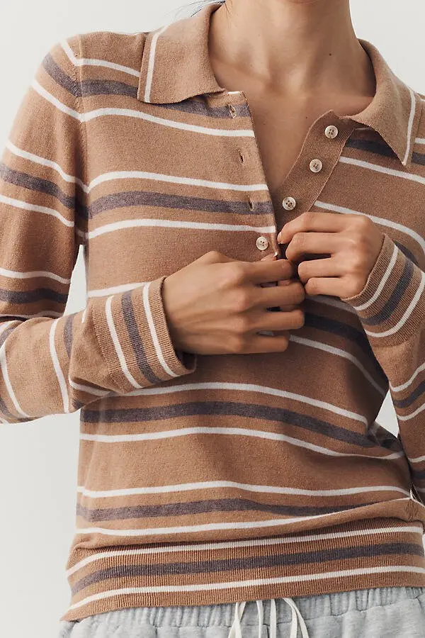 Varley Mayra Knit Polo Top