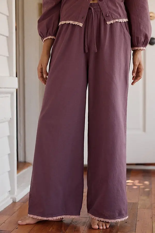 TBCO 100% Cotton Eyelet-trim Pajama Set