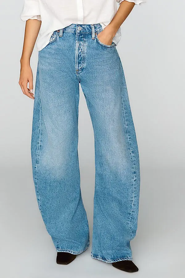 AGOLDE Spiral Mid-rise Barrel-leg Jeans - Venture