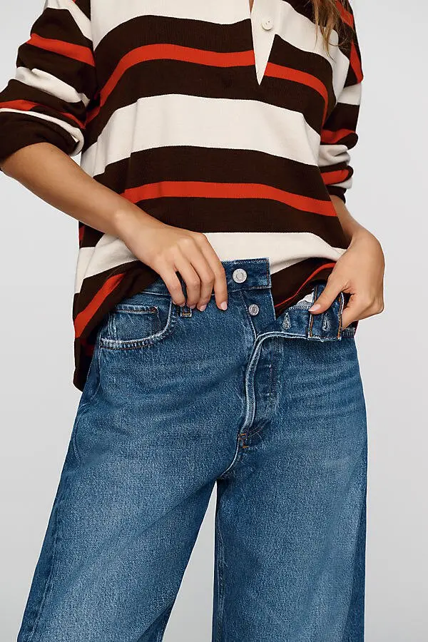 AGOLDE Luna Pieced High Rise Tapered Jeans - Logical