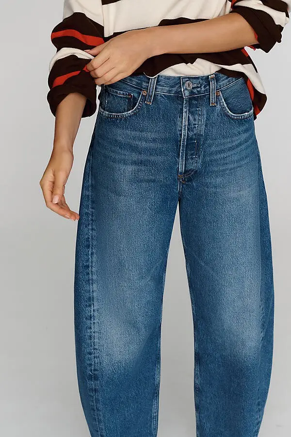 AGOLDE Luna Pieced High Rise Tapered Jeans - Logical