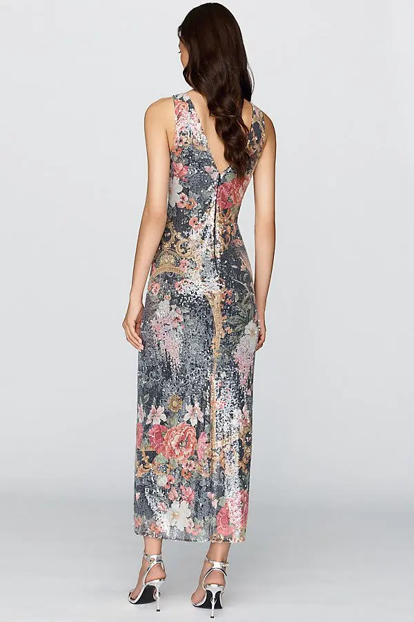 Bhldn Sequed Maxi Dress - Black Pattern