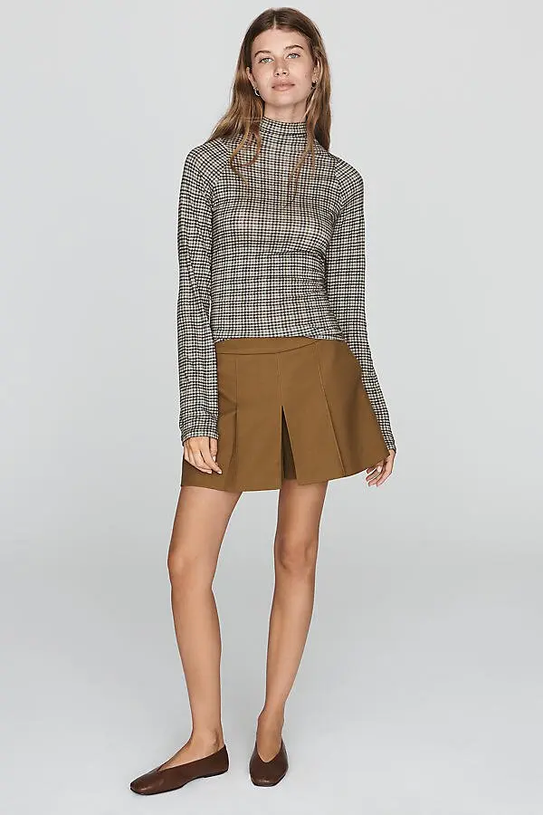 Rag & Bone Shaw Paneled Long-sleeve Turtleneck Top