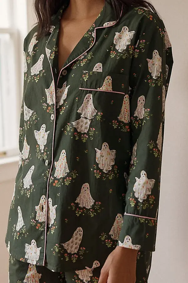 PRINTFRESH Garden Ghosts 100% Cotton Pajama Set