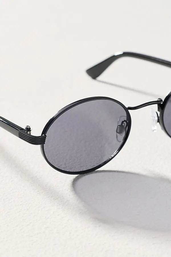 I-SEA Slim Metal Oval Sunglasses