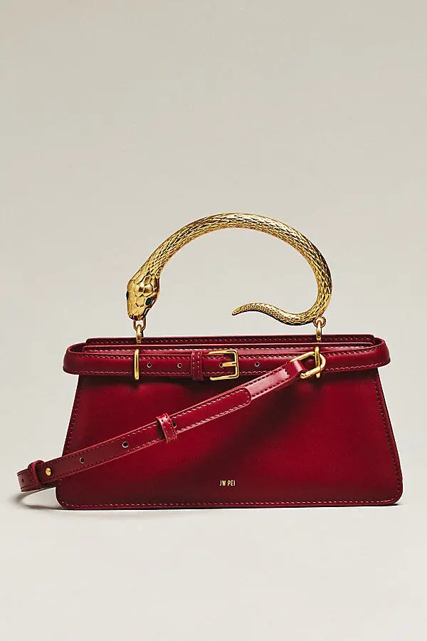 Jw Pei Elena Snake Top Handle Bag - Red