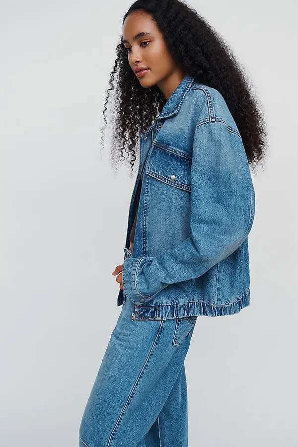 PILCRO Denim Zip-front Jacket