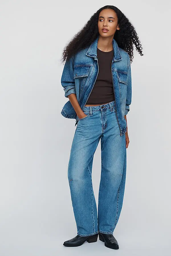 PILCRO Denim Zip-front Jacket