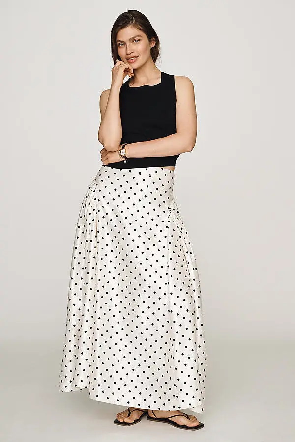Endless Rose Polka Dot Midi Skirt