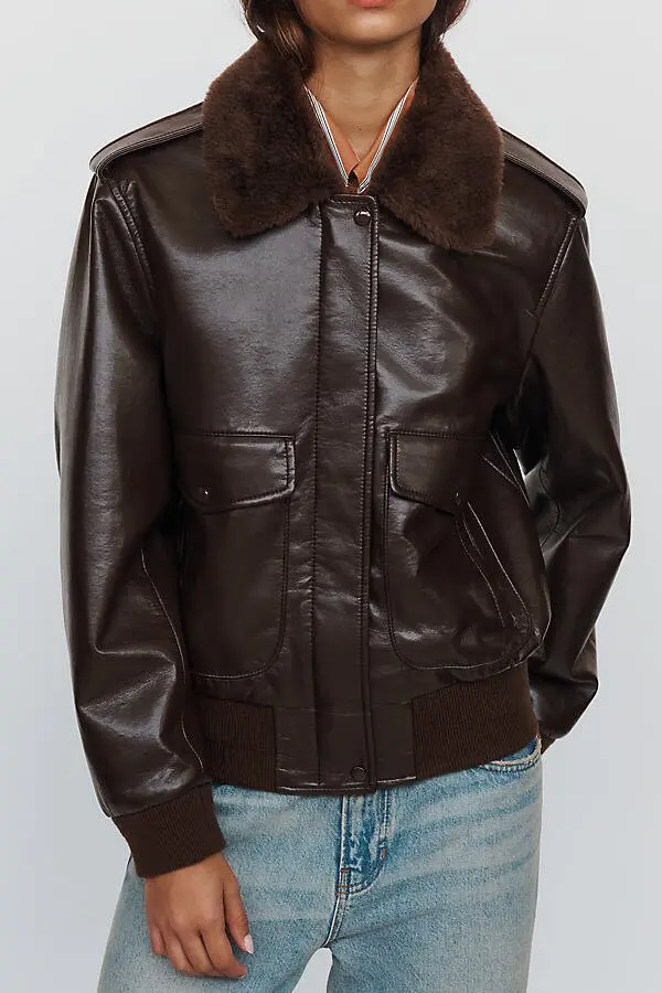 Citizens Of Humanity Vtage Leather-blend Bomber Jacket