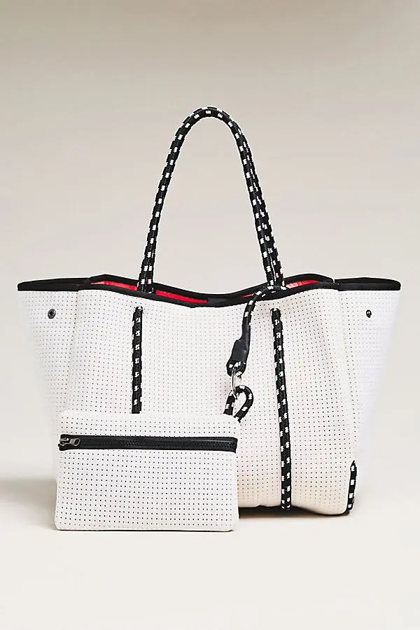 POP UPS BRAND Pop Of Color Everyday Tote - Black & White Pattern