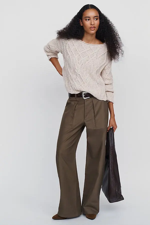 AGOLDE Low Curve 100% Cotton Utility Pants - Uniform