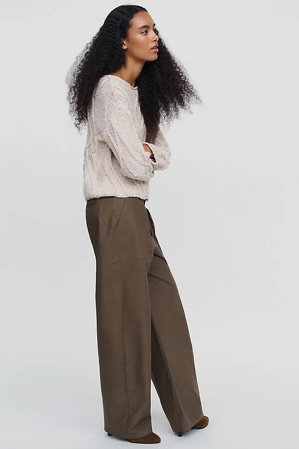 AGOLDE Low Curve 100% Cotton Utility Pants - Uniform