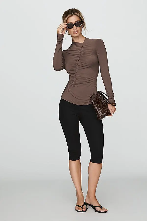 Walter Baker Asymmetrical Ruched Top