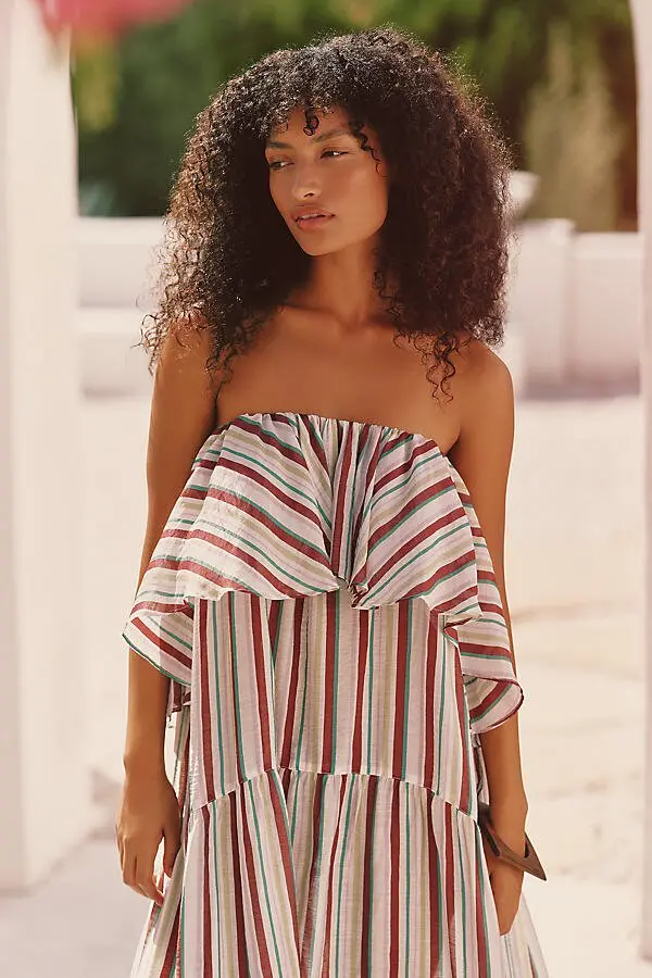 CELANDINE Tiered Midi Dress