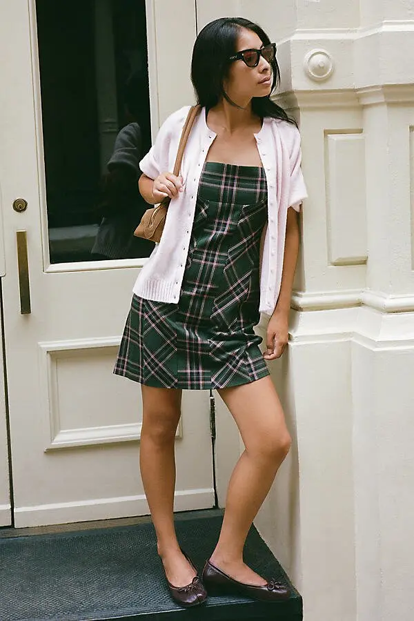 Maeve Square-neck Mi Dress - Green Pattern