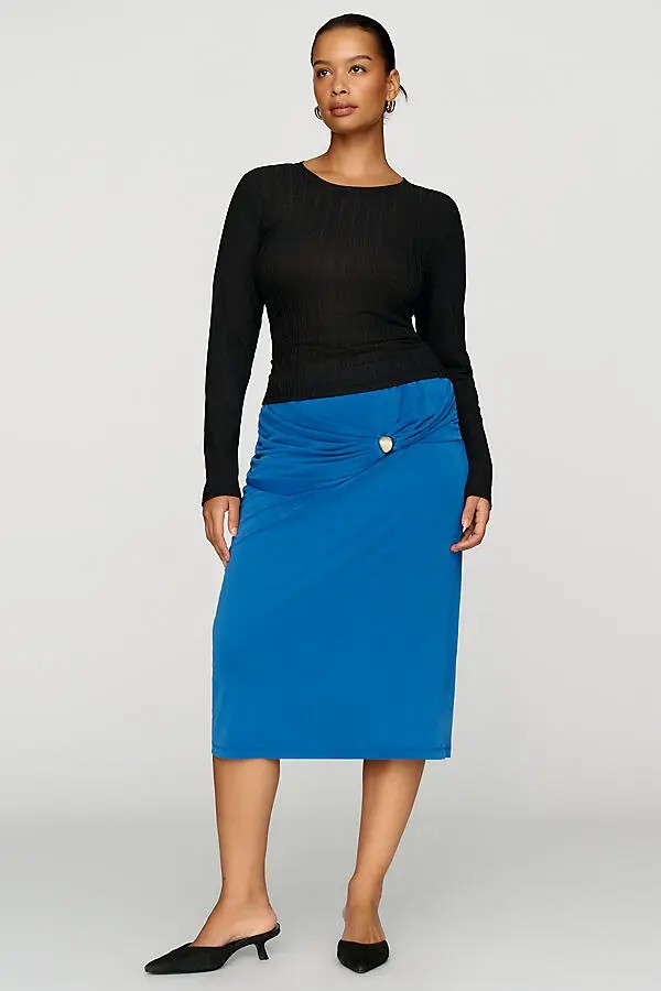 Anthropologie Draped Midi Skirt
