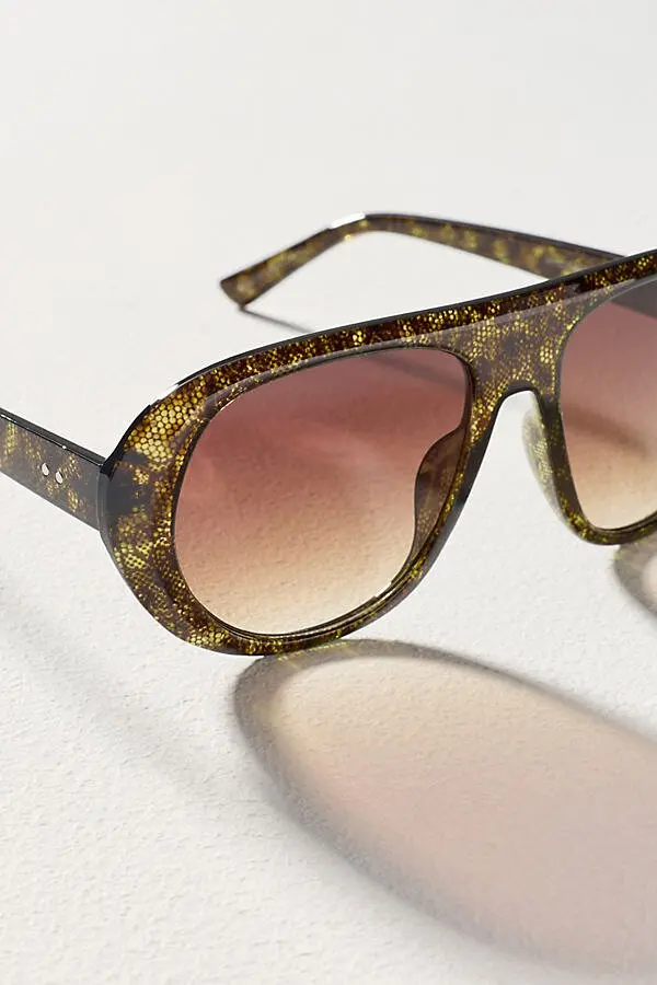 Anthropologie Wrapped Aviator Sunglasses