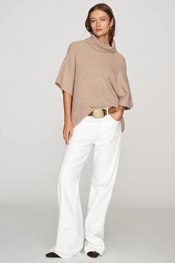 PILCRO High-neck Short Sleeve Sweater