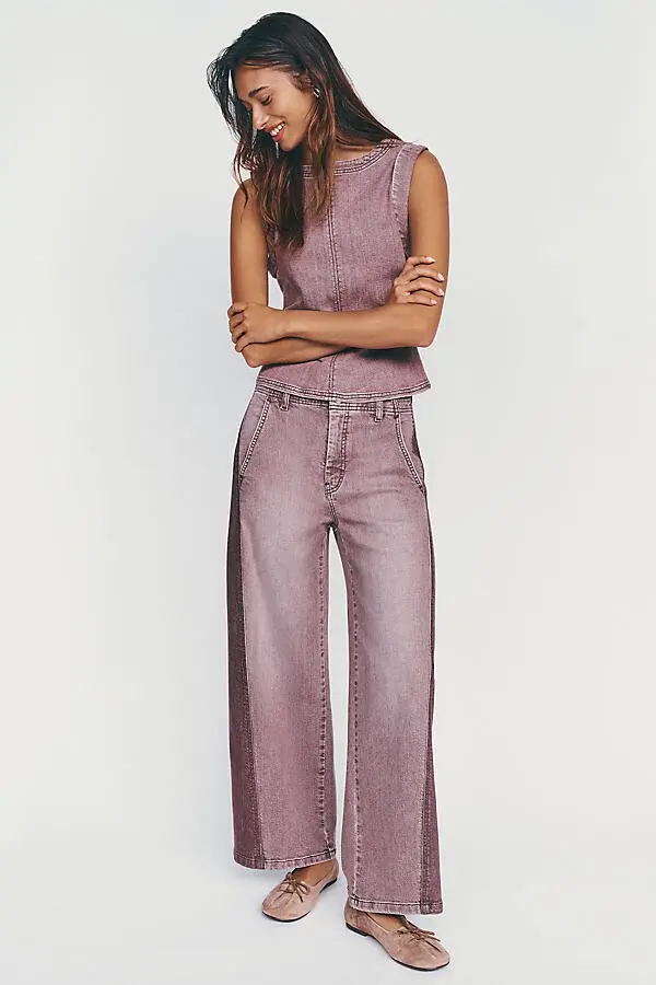 PILCRO Kendall Denim Sleeveless Top