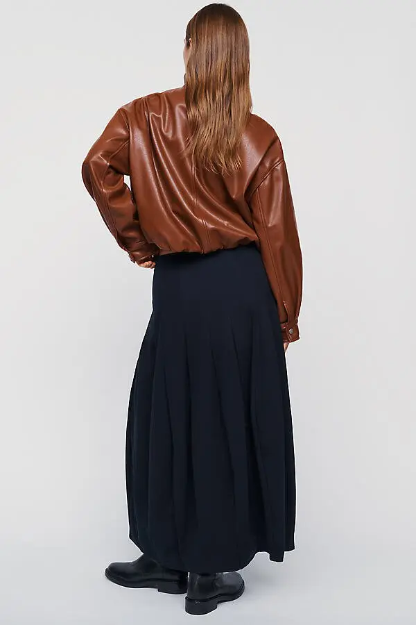 Anthropologie Modern Barrel Midi Skirt