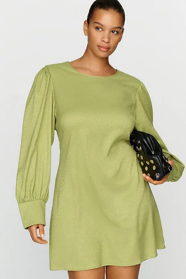 Anthropologie Sat Mi Dress - Lime