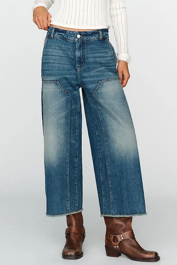 PILCRO Eden Utility High Rise Cropped Jeans