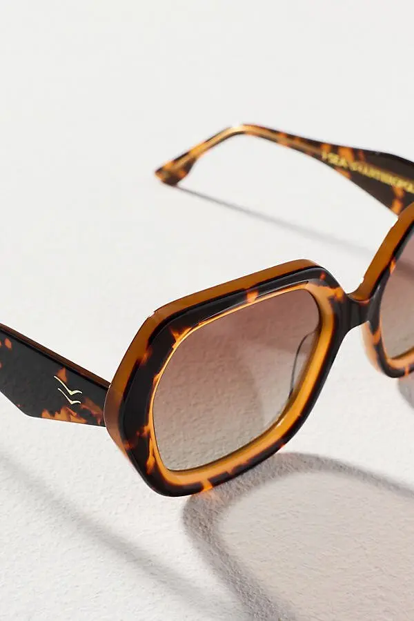 I-SEA Colorblock Geo Retro Sunglasses