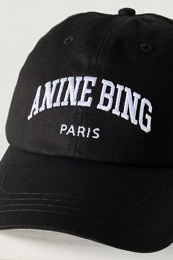ANINE BING Paris 100% Cotton Baseball Cap