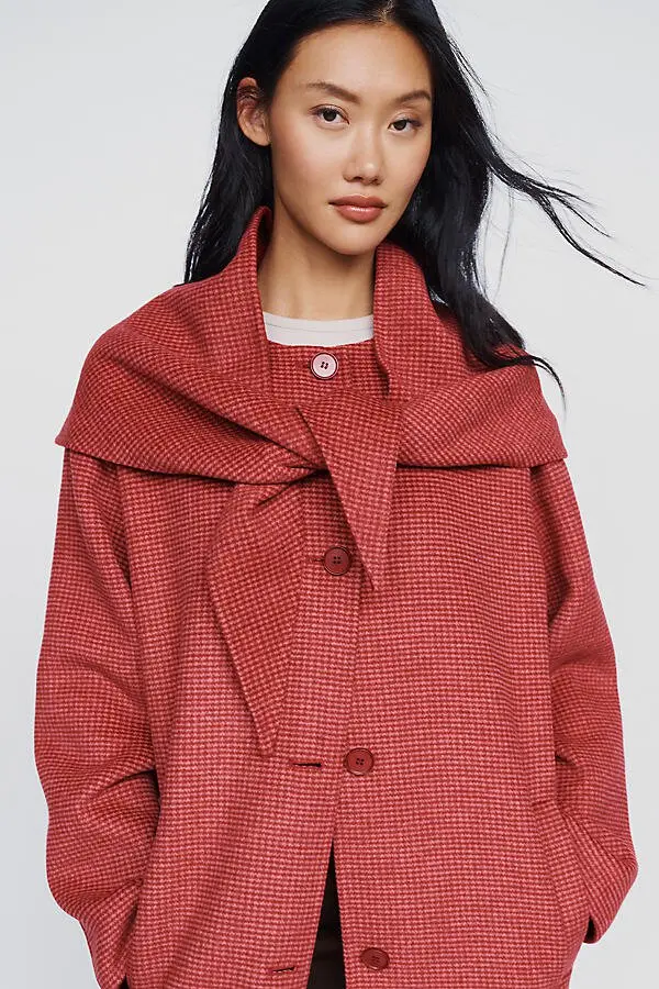 Anthropologie Scarf Coat Jacket