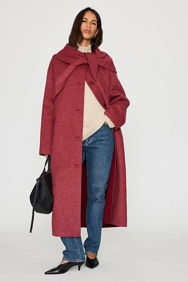 Anthropologie Scarf Coat Jacket