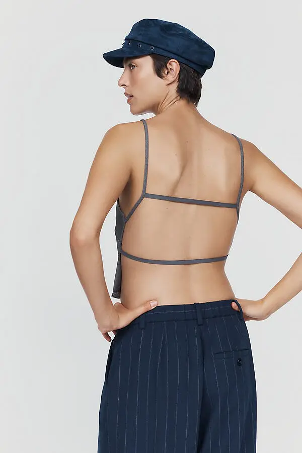 Anthropologie Cropped Apron Top
