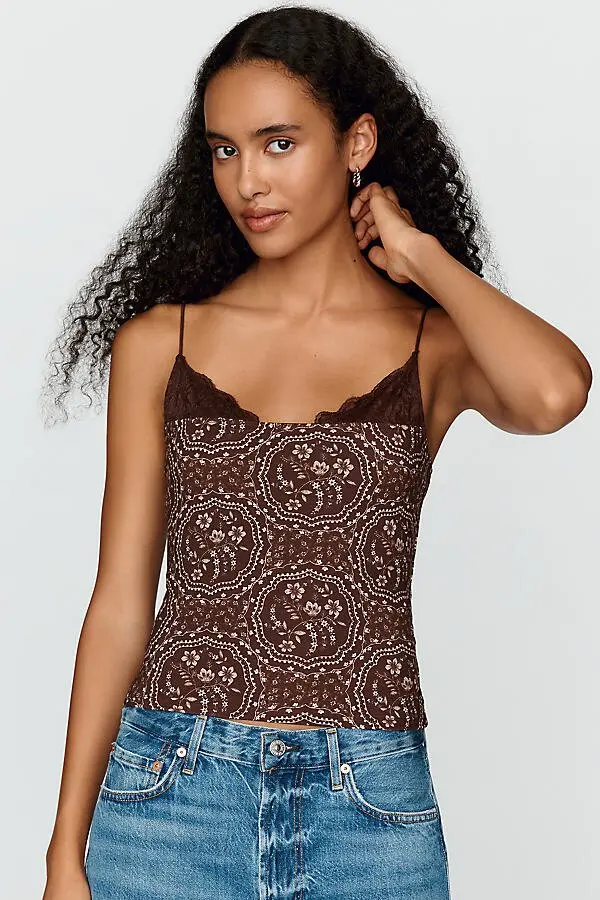 Anthropologie Peekaboo Tank Top
