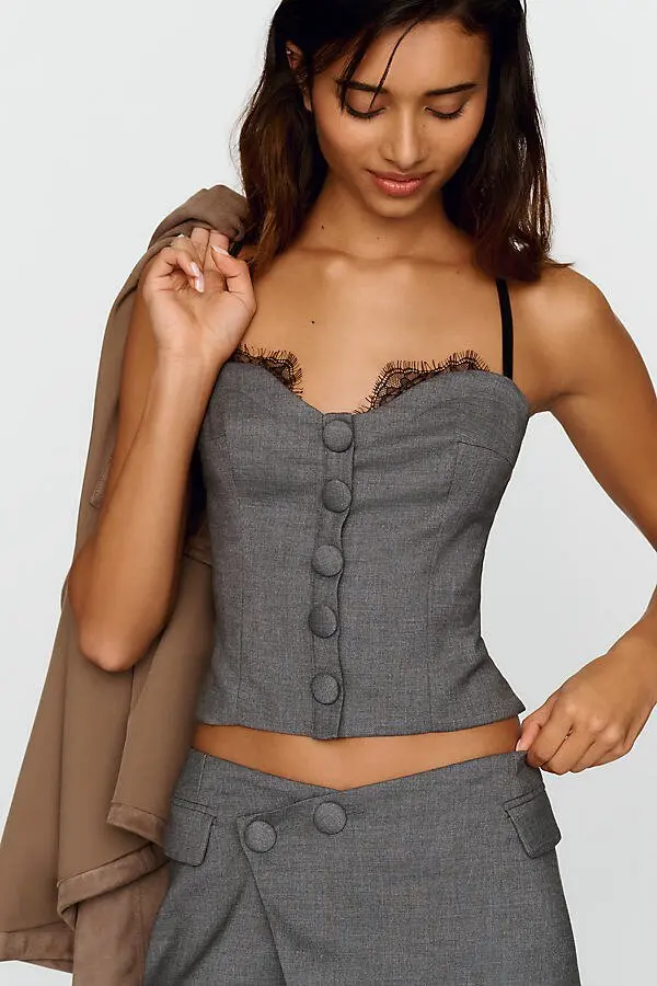 Anthropologie Tailored Bustier Top