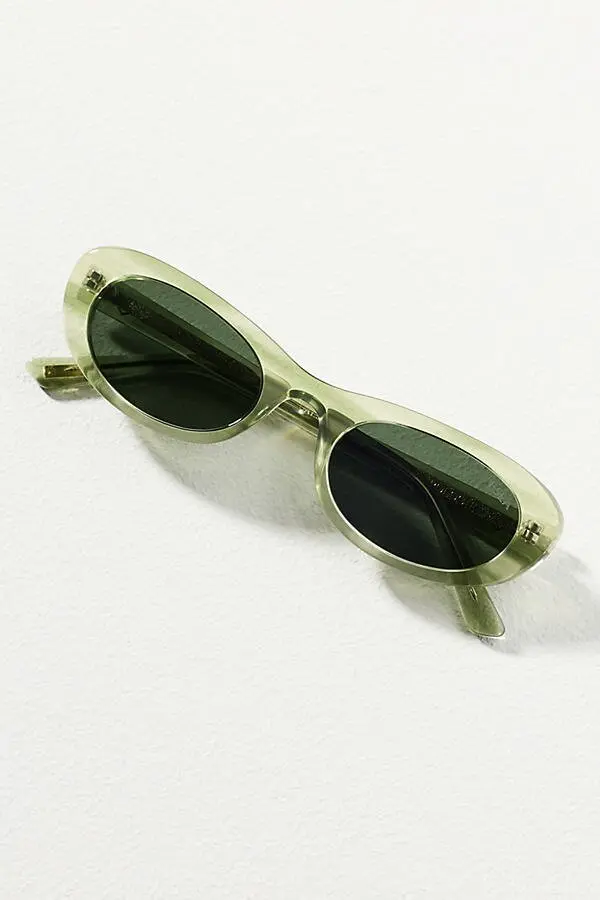 I-SEA Slim Oval Sunglasses - Green Pattern