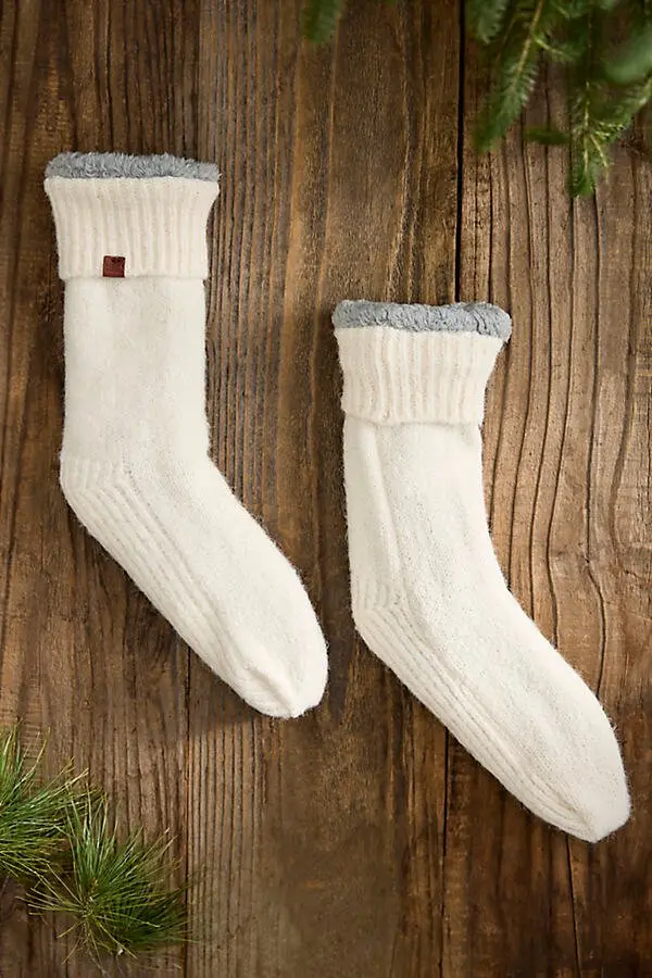 TERRAIN Fleece-led Cozy Socks - Neutral