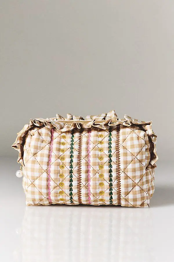 SHIRALEAH Sienna Quilted Large Zip Pouch
