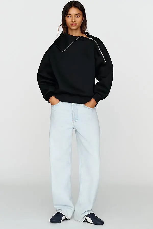 AGOLDE Coyle Asymmetric Zip Sweatshirt
