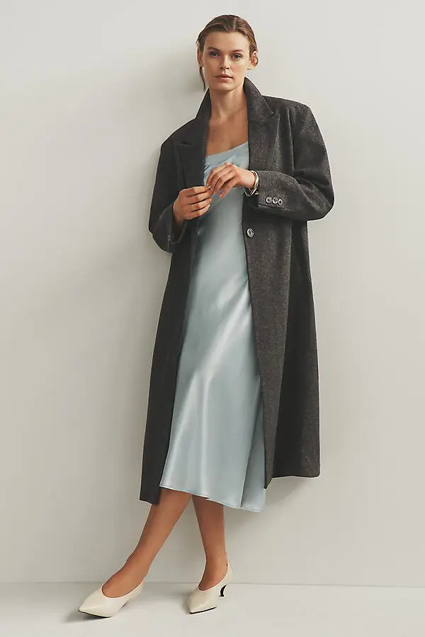 Anthropologie Maxi Coat Jacket - Grey