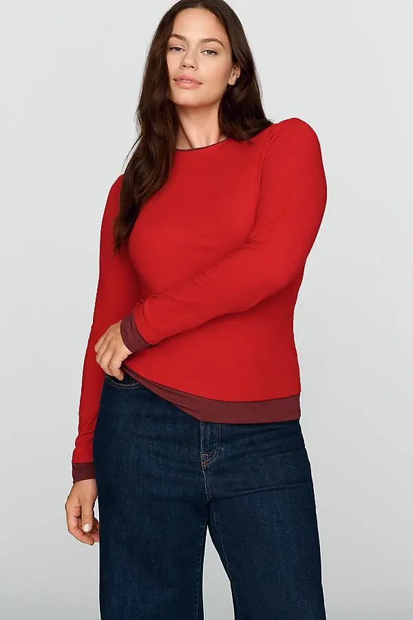 Maeve Double-layer Top - Brown