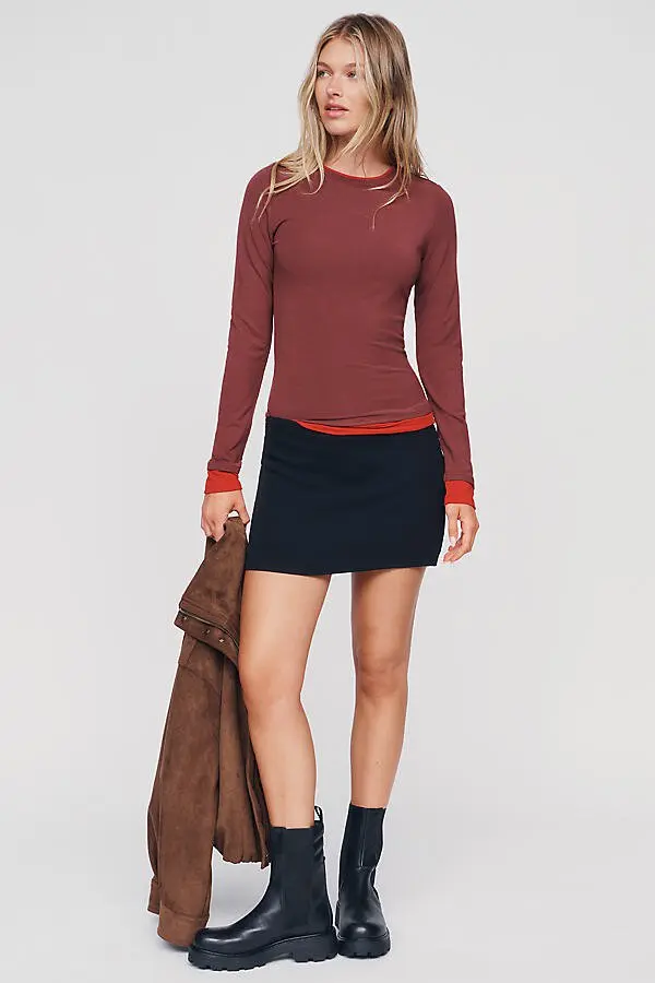 Maeve Double-layer Top - Brown