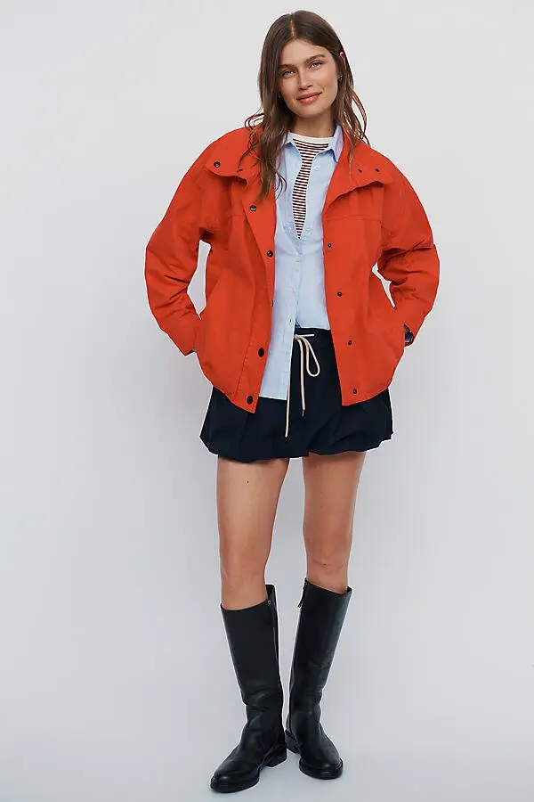 PISTOLA Liberty 100% Cotton Funnel Neck Jacket