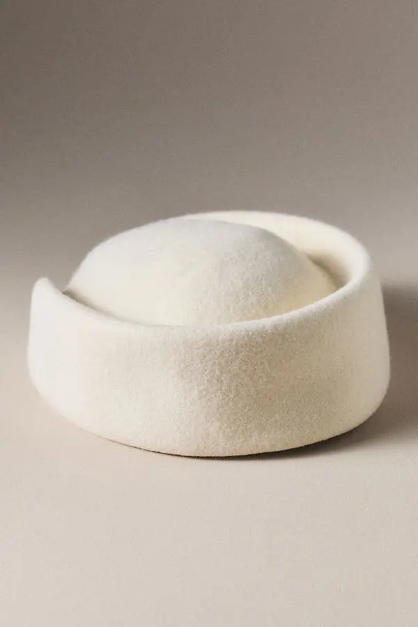 Lele Sadoughi 100% Wool Contoured Hat - Ivory