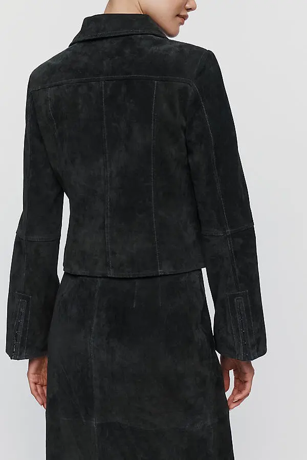 Avec Les Filles Suede Slim Jacket