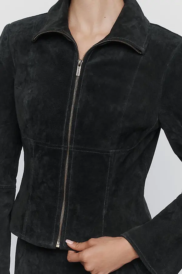 Avec Les Filles Suede Slim Jacket