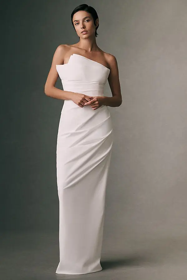 Rachel Gilbert Salma Strapless Gown - Ivory