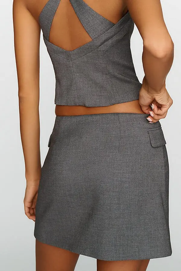 Anthropologie Asymmetrical Blazer Skort